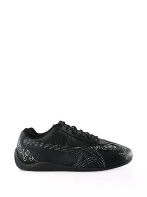 PUMA Speedcat Embellished Logo-embroidered Sneakers - Black