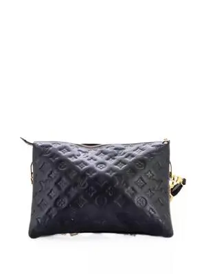 LOUIS VUITTON Coussin Bag Monogram Embossed Lambskin Mm Crossbody Bag - Black