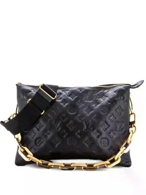 LOUIS VUITTON Coussin Bag Monogram Embossed Lambskin Mm - Black