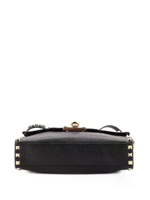 Valentino Garavani Rockstud Flip Lock Flap Leather Small Shoulder Bag