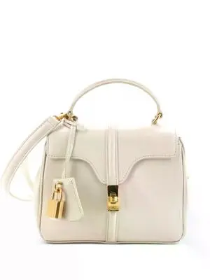 Celine 16 Top Handle Bag Smooth Calfskin Mini Satchel - Neutrals