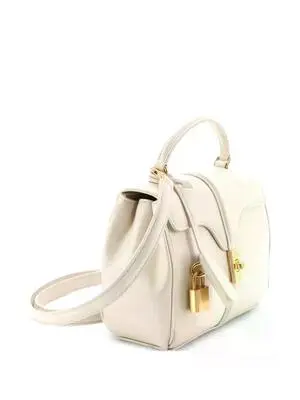 Celine 16 Top Handle Bag Smooth Calfskin Mini Satchel - Neutrals