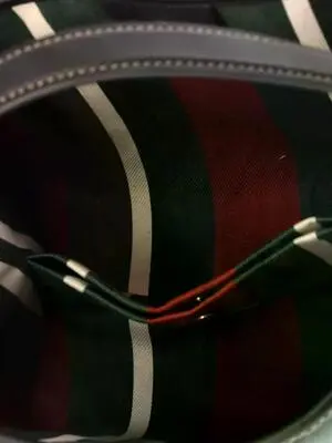Gucci Gg Emblem Coated Canvas Small Bucket Bag