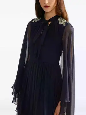 Erdem Embellished Silk-creponne Maxi Gown