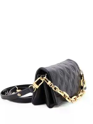 LOUIS VUITTON Convertible Coussin Pochette Monogram Embossed Lambskin Shoulder Bag