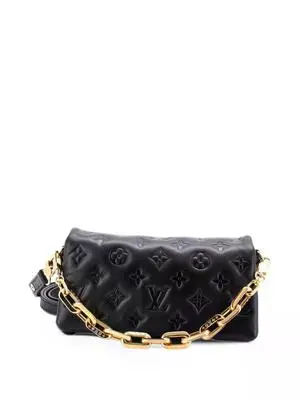 LOUIS VUITTON Convertible Coussin Pochette Monogram Embossed Lambskin Shoulder Bag