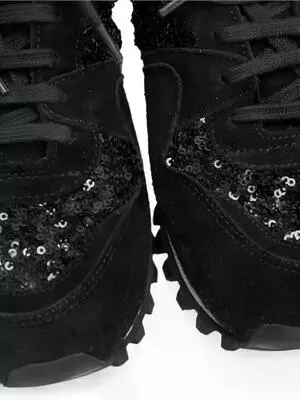 Comme Des Garçons Spalwart Sequin-embellished Sneakers