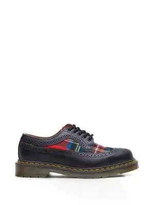 Dr. Martens Tartan-panel Brogue Derby Shoes - Black