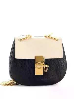Chloé Drew Perforated Leather Mini Crossbody Bag - Black