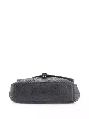 Saint Laurent Classic Monogram College Bag Python Embossed Leather Large Satchel