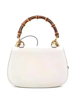 Gucci Bamboo 1947 Top Handle Bag Leather Small Satchel - White