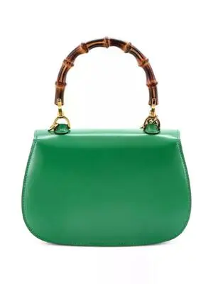 Gucci Bamboo 1947 Top Handle Bag Leather Satchel - Green