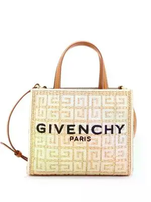 Givenchy G-tote 4g Raffia Mini Satchel - Neutrals
