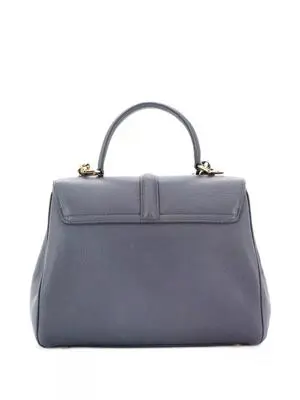 Celine 16 Top Handle Bag Grained Calfskin Small Satchel - Grey