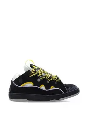 LANVIN Curb Oversized-lace Sneakers - Blue
