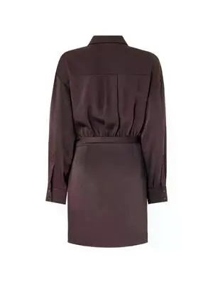 Pinko Satin Wrap-style Shirt Dress