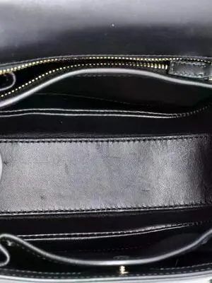 Gucci Bamboo 1947 Leather Top Handle Satchel - Black