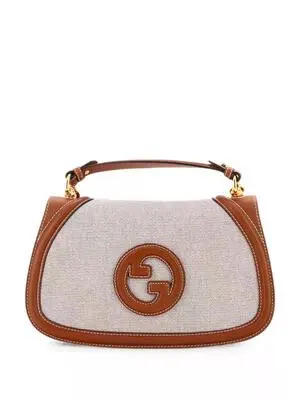 Gucci Blondie Nm Top Handle Bag Canvas With Leather Medium Shoulder Bag - Brown