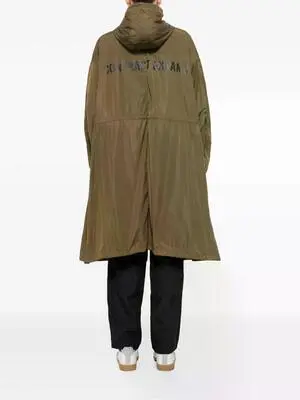 JUUN.J Hooded Slogan-print Parka