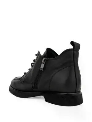 LINDA BAUMANN Lace-up Side-zip Ankle Boots