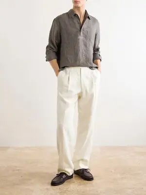 Zegna Linen Shirt - Brown