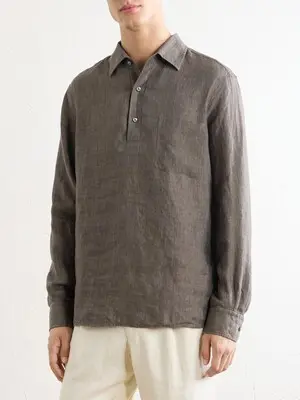 Zegna Linen Shirt - Brown