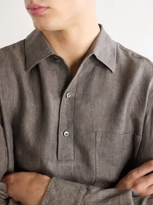 Zegna Linen Shirt - Brown