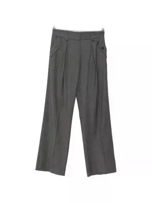 Antonelli Firenze Salice Pleated Wide-leg Trousers - Grey