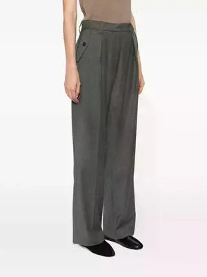 Antonelli Firenze Salice Pleated Wide-leg Trousers
