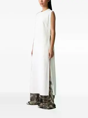 VICOLO Sleeveless Side-slit Maxi Dress - White
