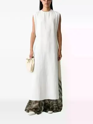 VICOLO Sleeveless Maxi Dress With Side Slits - White