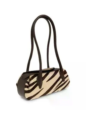 Yuzefi Oyster Zebra-print Shoulder Bag