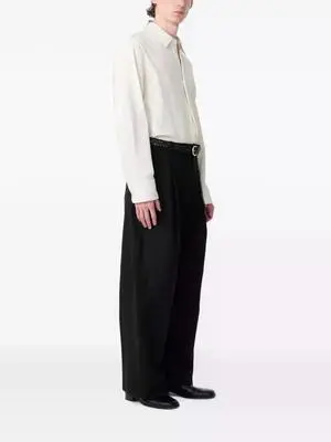Studio Nicholson View Seersucker Striped Shirt