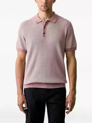 JOOP! Textured-knit Polo Shirt - Pink