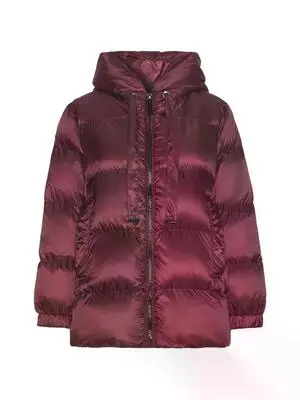 Max Mara Quilted Hooded Puffer Jacket - Red