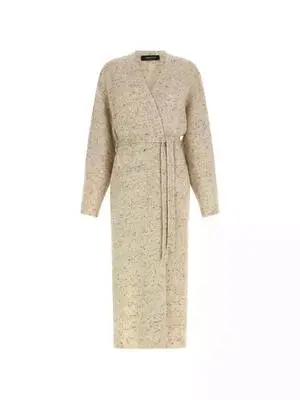 Fabiana Filippi Donegal Belted V-neck Cardigan - Neutrals