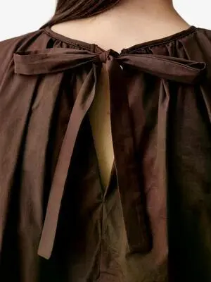 VICOLO Gathered Tie-fastening Blouse