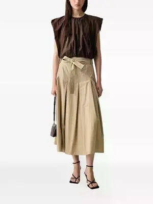 VICOLO Gathered Tie-fastening Blouse