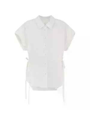 Closed Tie-detail Linen Shirt