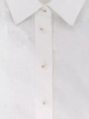 Closed Tie-detail Linen Shirt