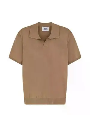 Alpha Studio Short-sleeve Polo-collar T-shirt - Neutrals