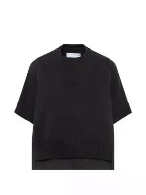 Sacai Layered-panel T-shirt - Black