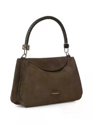 COCCINELLE Braided-handle Suede Tote Bag