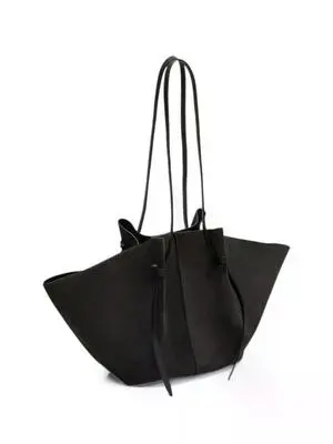 Yuzefi Large Mochi Leather Tote Bag - Black