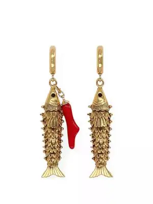 Isabel Marant Étoile New River Fish-pendant Charm Earrings