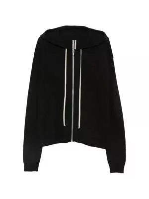 Rick Owens Zip-up Drawstring Hoodie - Black