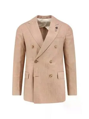 LARDINI Double-breasted Peak-lapel Blazer