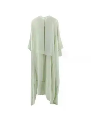 Alberta Ferretti Chiffon Short-sleeve Maxi Dress - Green
