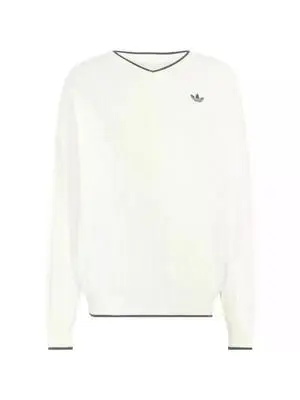 Adidas Cable-knit Crew-neck Sweatshirt - Neutrals