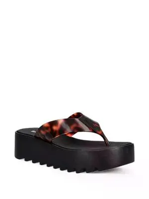 Melissa Tortoiseshell-effect Platform Flip-flops
